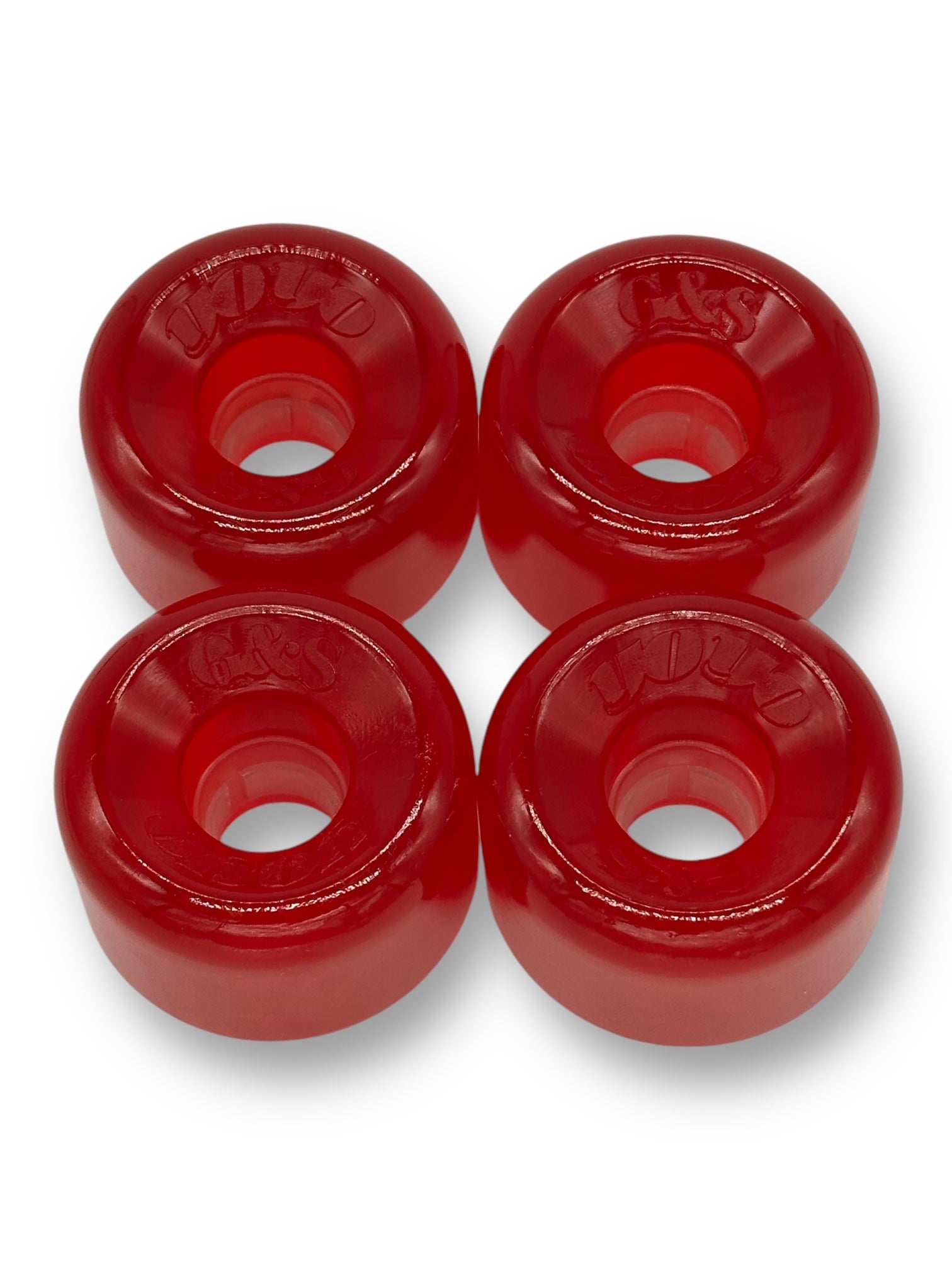 G&S YO-YO Skateboard Wheels *RADIUS Back* -63mm/82A - Clear Red – G&S ...
