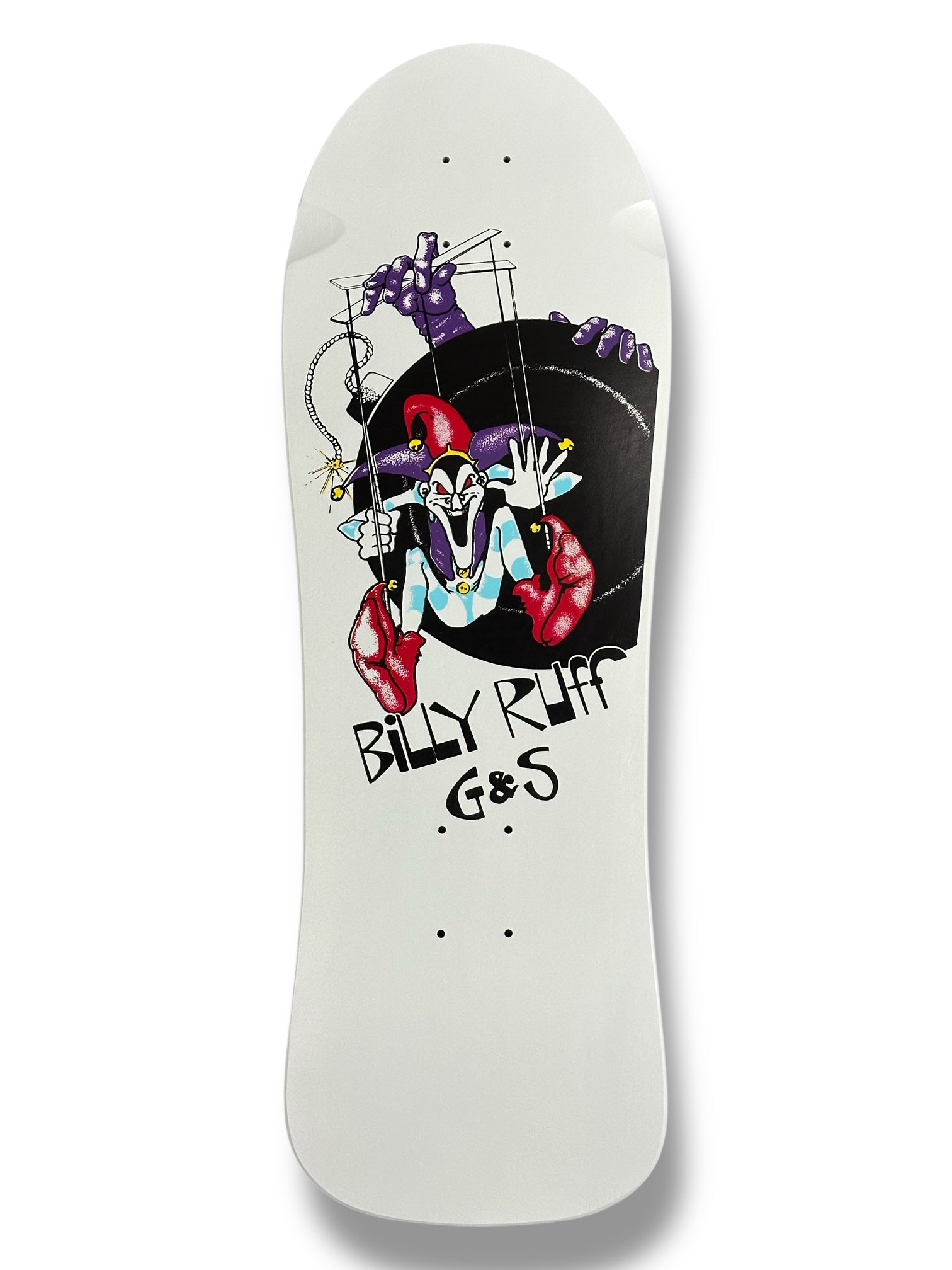 G&S Billy Ruff Puppet Bomb - White – G&S Surfboards & Skateboards