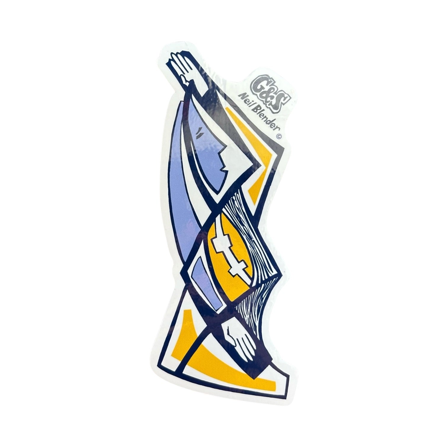 G&S Neil Blender "Priest" Sticker – G&S Surfboards & Skateboards